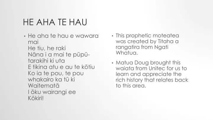 PPT - He aha te hau PowerPoint Presentation, free download - ID:5717516