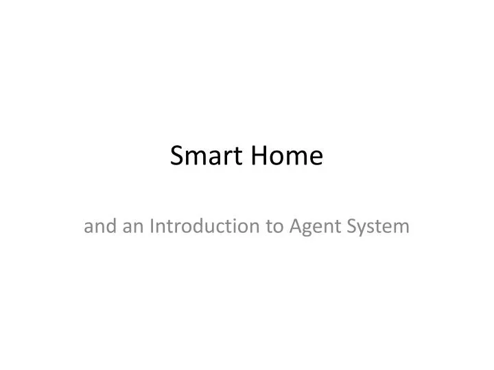 PPT - Smart Home PowerPoint Presentation, free download - ID:5717916