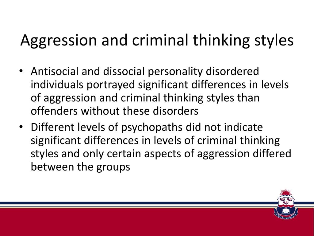 PPT - Antisocial Personalities: Prevalence among offenders in South ...