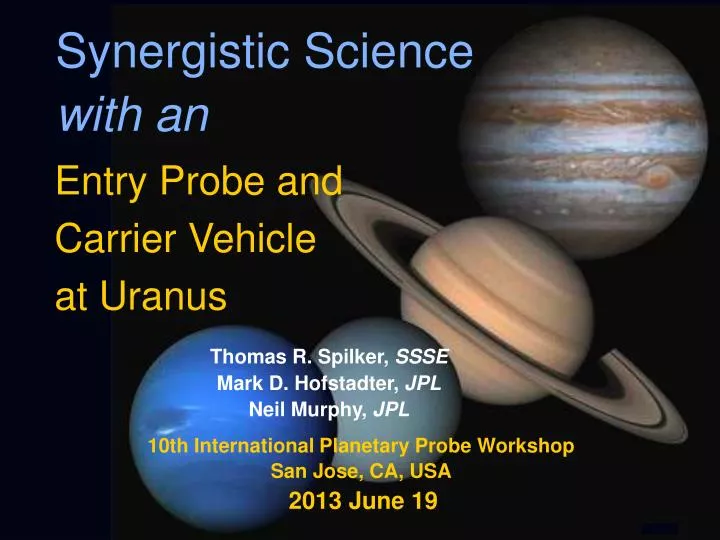 PPT - Synergistic Science with an PowerPoint Presentation, free ...