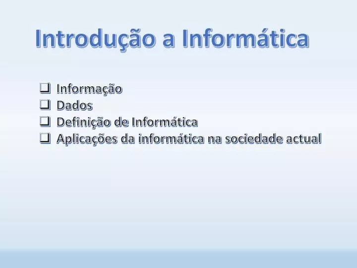 PPT - Introdução a Informática PowerPoint Presentation, free download ...