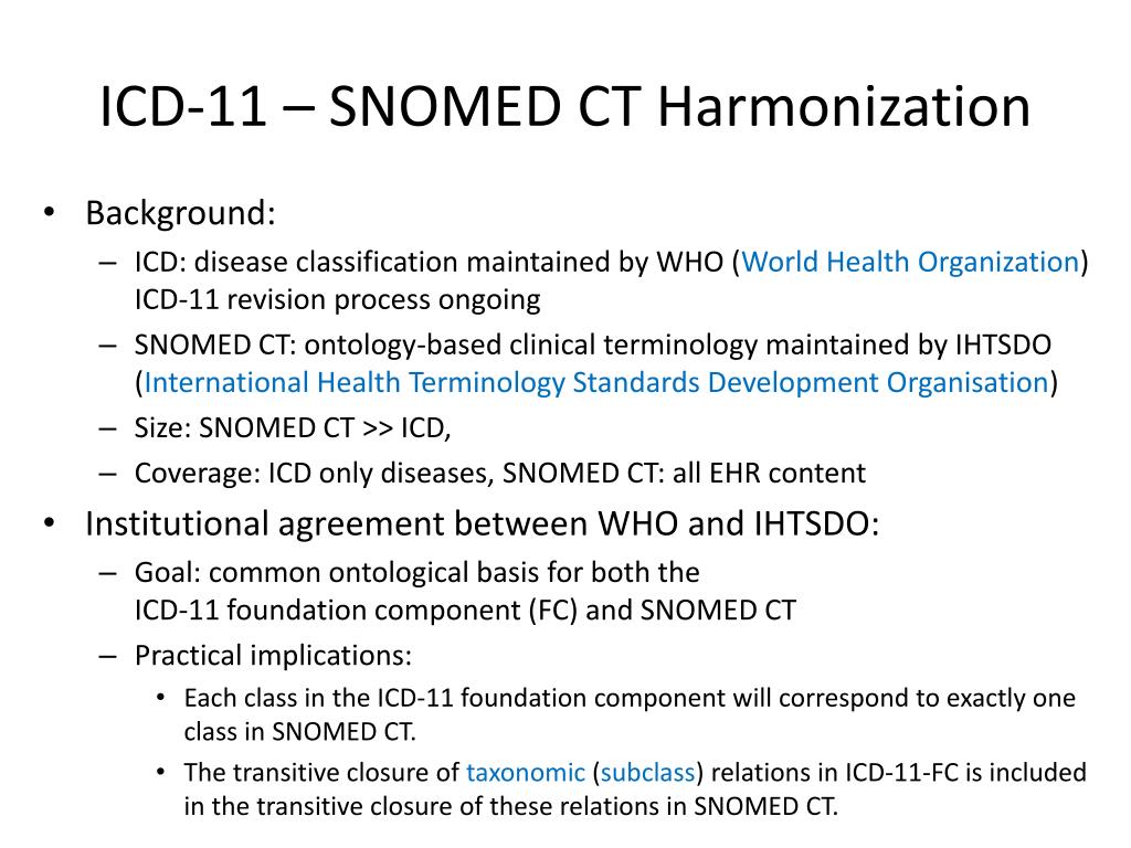 PPT - Ontology-based Convergence of Medical Terminologies: SNOMED CT ...