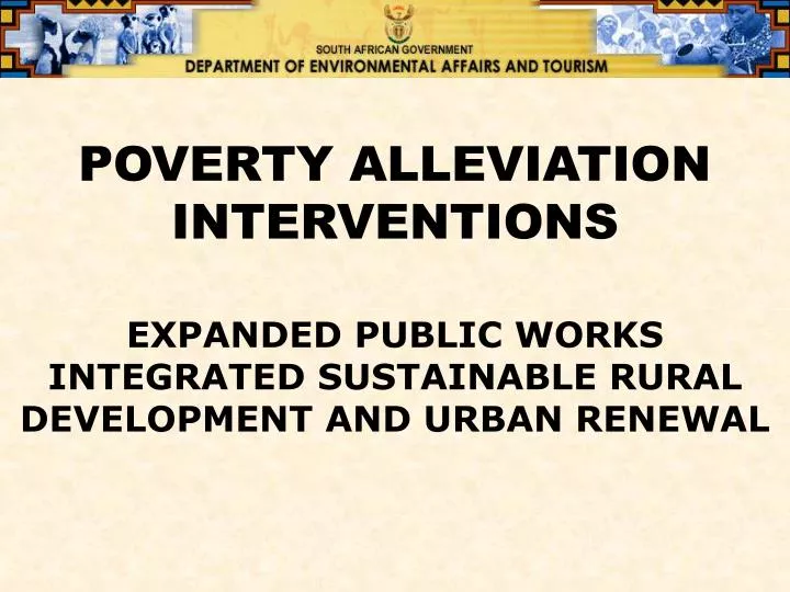 PPT - POVERTY ALLEVIATION INTERVENTIONS PowerPoint Presentation, free ...