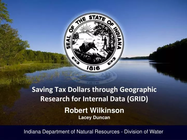 PPT - Indiana Department of Natural Resources - Division of Water ...
