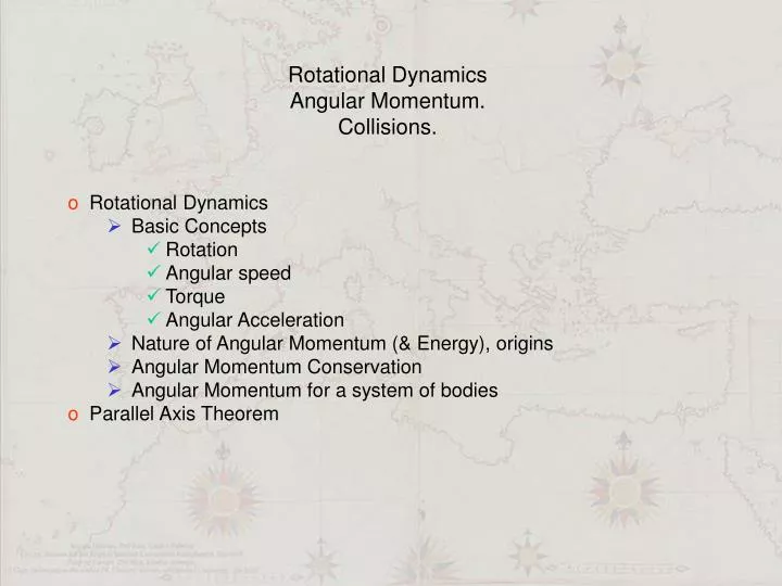 PPT - Rotational Dynamics Angular Momentum. Collisions. PowerPoint ...