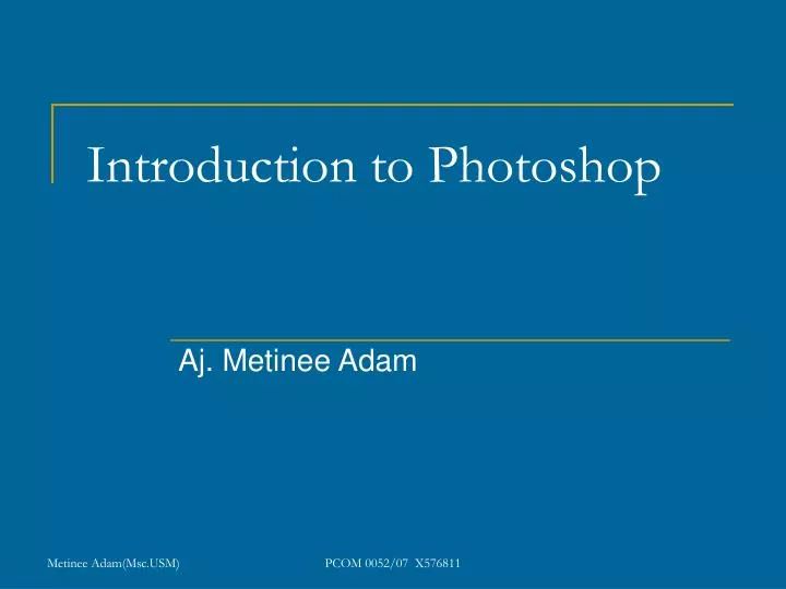 PPT - Introduction to Photoshop PowerPoint Presentation, free download ...