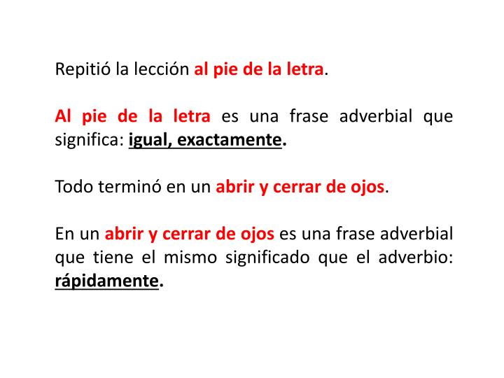PPT - Los adverbios y las frases adverbiales PowerPoint Presentation ...