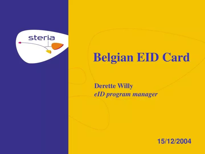 PPT - Belgian EID Card PowerPoint Presentation, free download - ID:5721991
