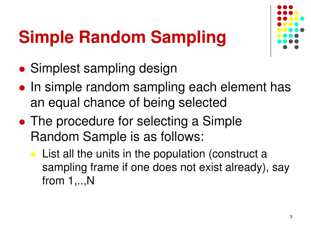 PPT Simple Random Sampling PowerPoint Presentation Free Download