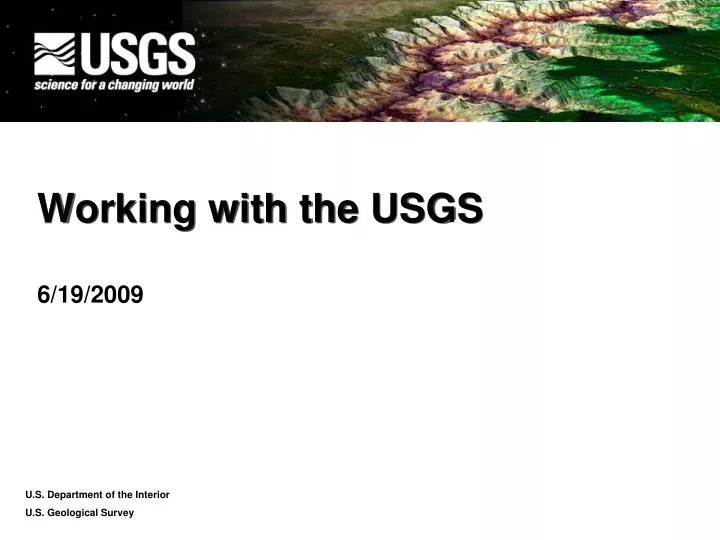 PPT - Working with the USGS PowerPoint Presentation, free download - ID ...