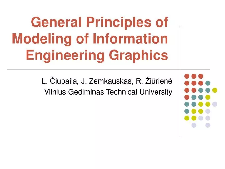 PPT - General Principles of Modeling of Information Engineering ...