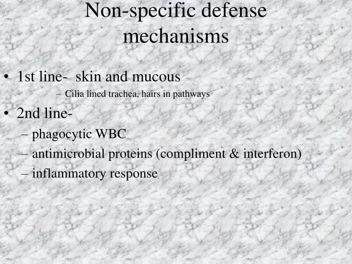 PPT - Non-specific defense mechanisms PowerPoint Presentation, free ...