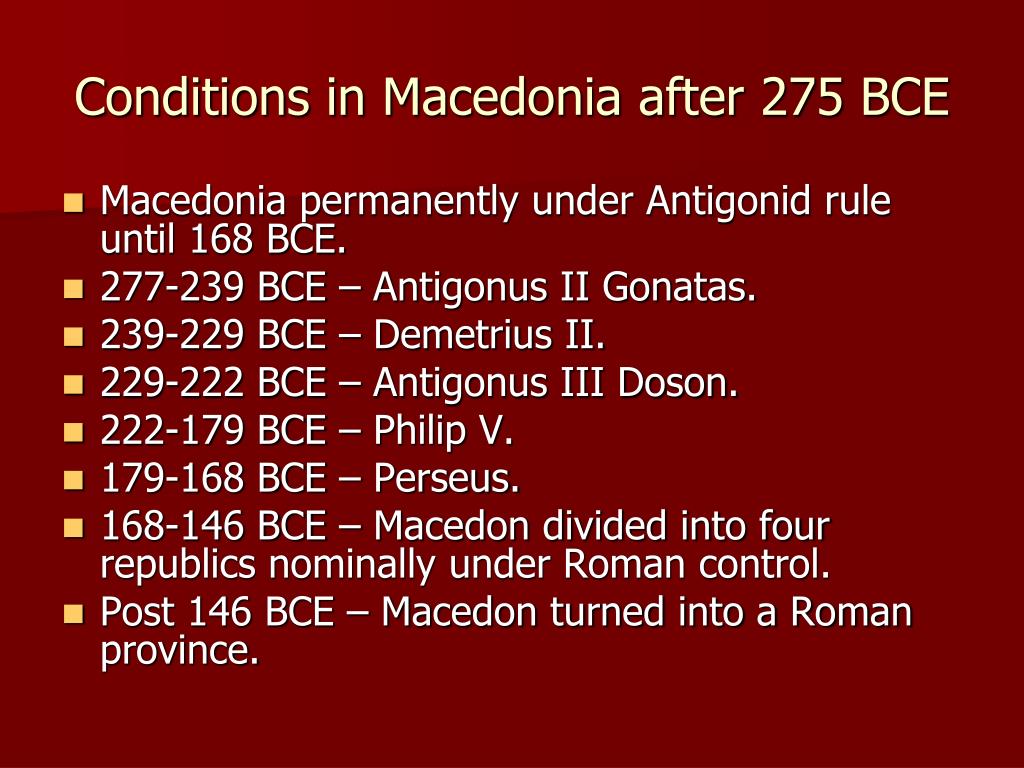 PPT - Macedonia and Greece (275-146 BCE) PowerPoint Presentation, free ...