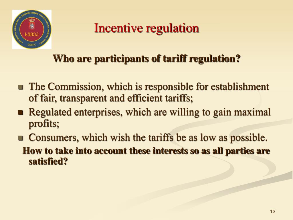 PPT - Tariff Regulation Principles by the Georgian National Energy and ...