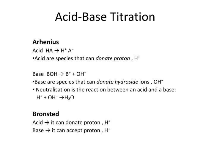 PPT - Acid-Base Titration PowerPoint Presentation, free download - ID ...