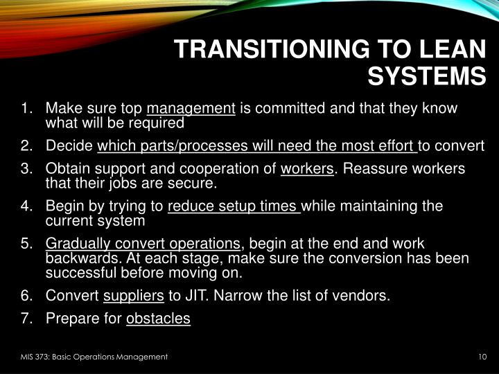 PPT - JIT & Lean Operations PowerPoint Presentation - ID:5724556