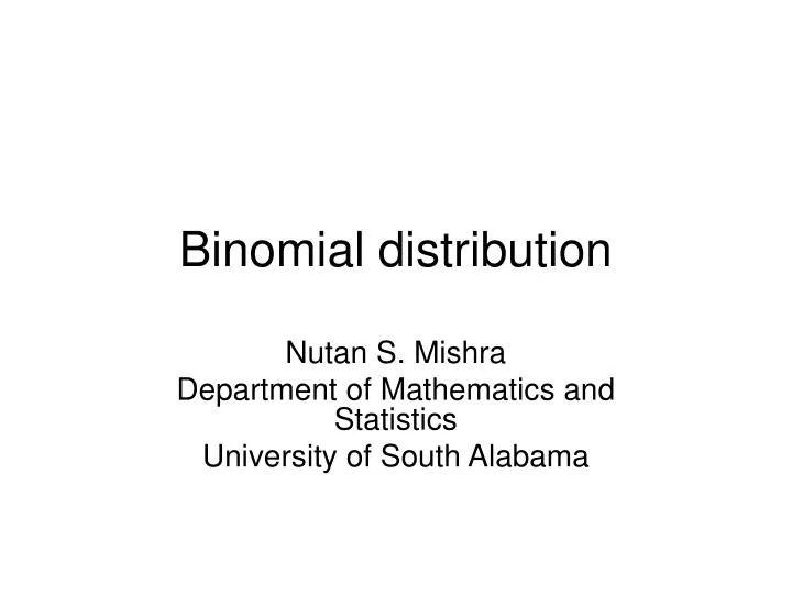 Ppt Binomial Distribution Powerpoint Presentation Free Download Id