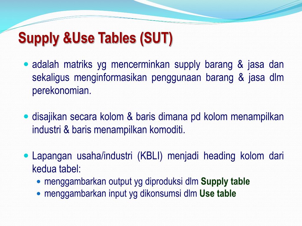 Ppt Supply And Use Table Sut Powerpoint Presentation Free Download Id 5726080