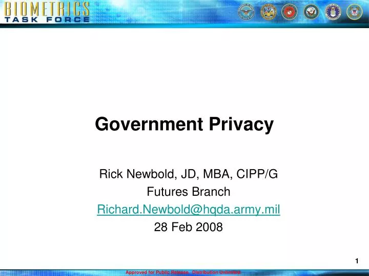 PPT - Government Privacy PowerPoint Presentation, free download - ID ...