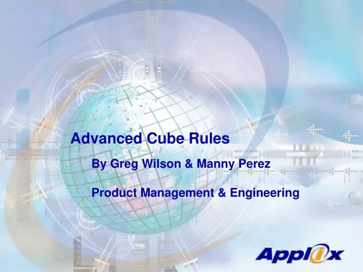 PPT - Advanced Cube Rules PowerPoint Presentation, free download - ID ...