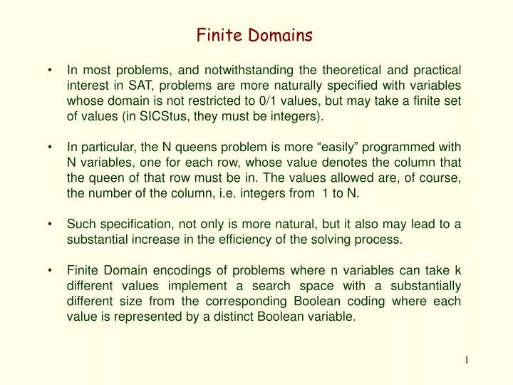 Ppt Finite Domains Powerpoint Presentation Free Download Id 5728535