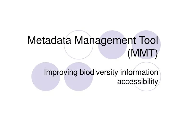 PPT - Metadata Management Tool (MMT) PowerPoint Presentation, free ... PPT - Metadata Management Tool (MMT) PowerPoint Presentation, free ...