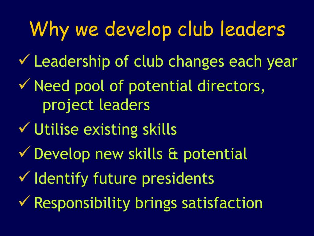 PPT - Welcome to the Club Leadership Plan Workshop PowerPoint ...