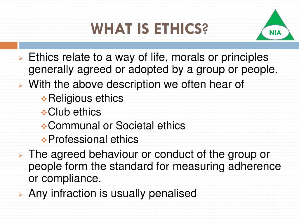 PPT - ETHICS AND CODE OF CONDUCT: THE NIGERIAN INSURANCE INDUSTRY ...