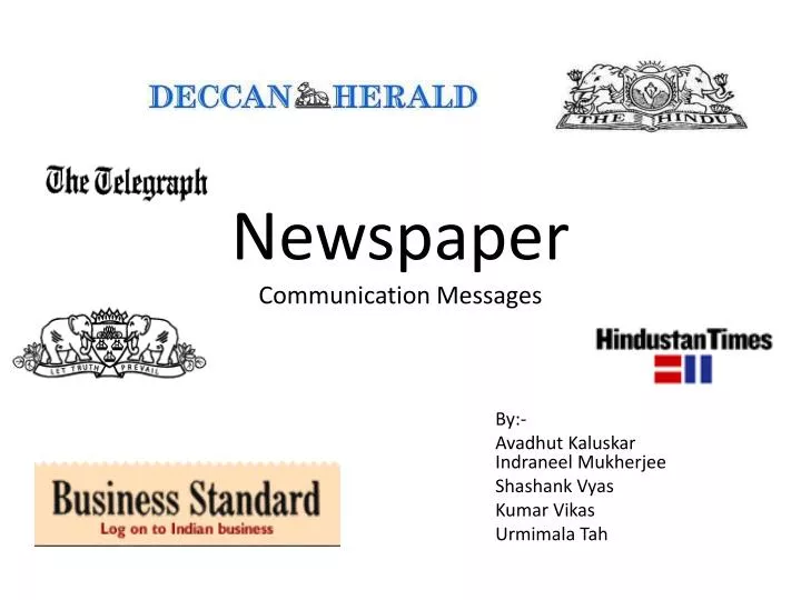 PPT - Newspaper Communication Messages PowerPoint Presentation, free ...