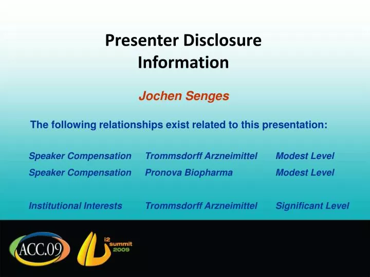 PPT - Presenter Disclosure Information PowerPoint Presentation, free ...