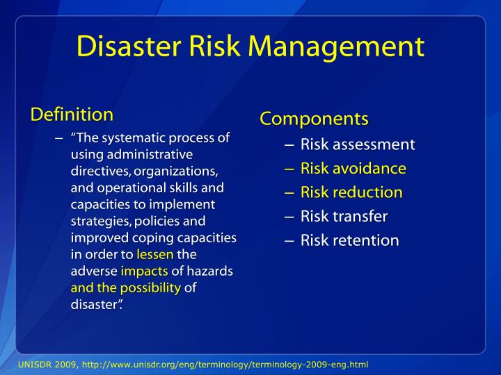 PPT - Preventing Disasters: Disaster Risk Reduction as a Sustainable ...