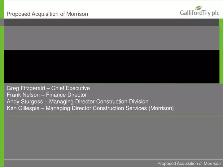 PPT - Proposed Acquisition of Morrison PowerPoint Presentation, free ...