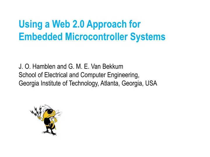PPT - Using a Web 2.0 Approach for Embedded Microcontroller Systems ...