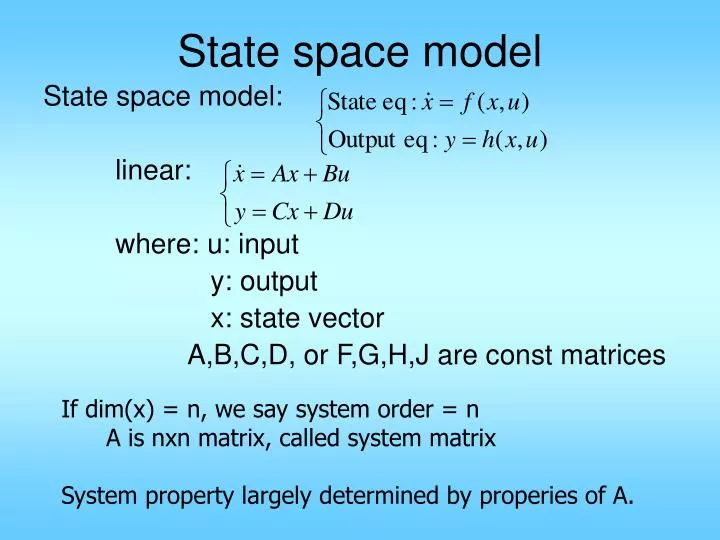 Ppt State Space Model Powerpoint Presentation Free Download Id 5732849