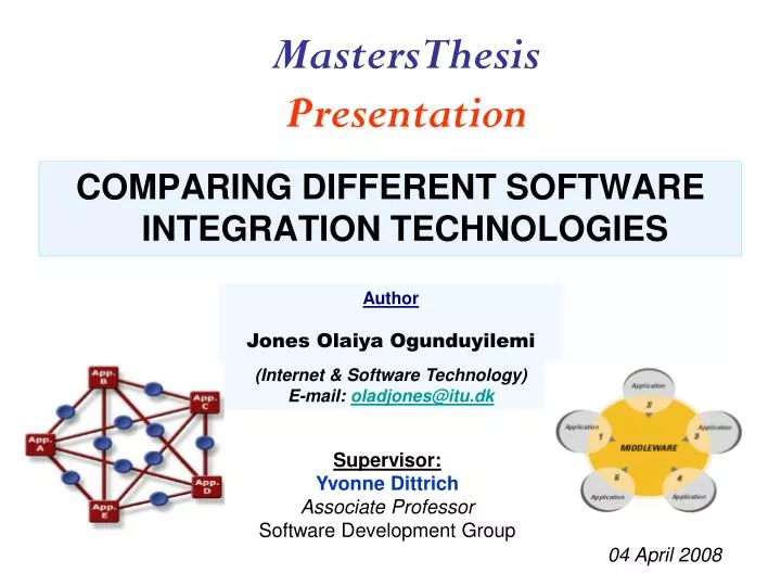 PPT - COMPARING DIFFERENT SOFTWARE INTEGRATION TECHNOLOGIES PowerPoint ...