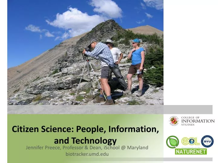 PPT - Citizen Science: People, Information, and Technology PowerPoint ...