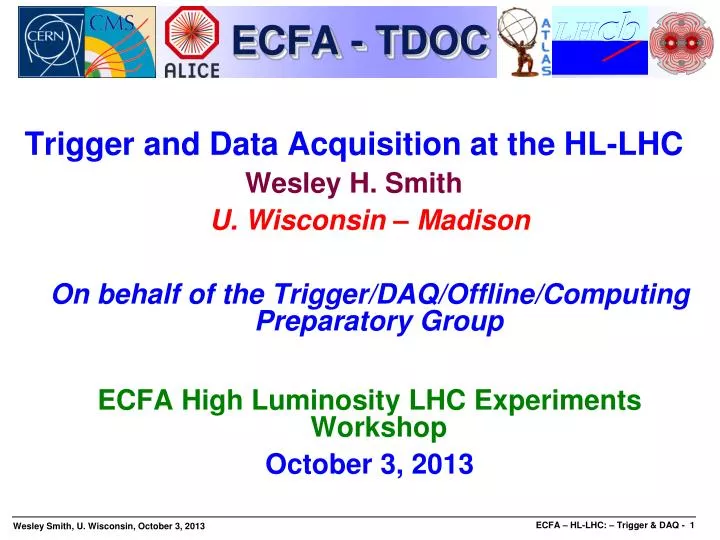 PPT - ECFA - TDOC PowerPoint Presentation, free download - ID:5733565