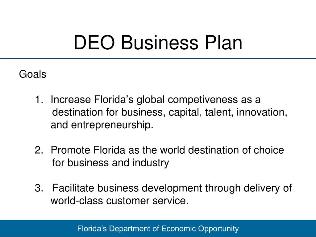 PPT - Department of Economic Opportunity (DEO) PowerPoint Presentation ...