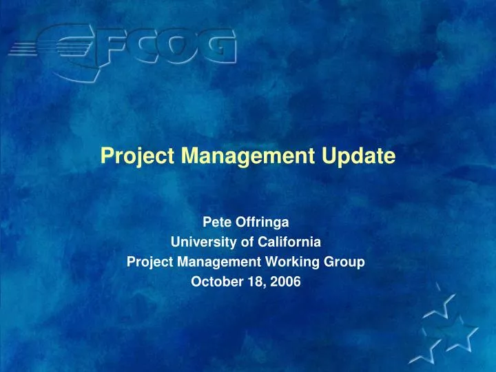 PPT - Project Management Update PowerPoint Presentation, free download ...