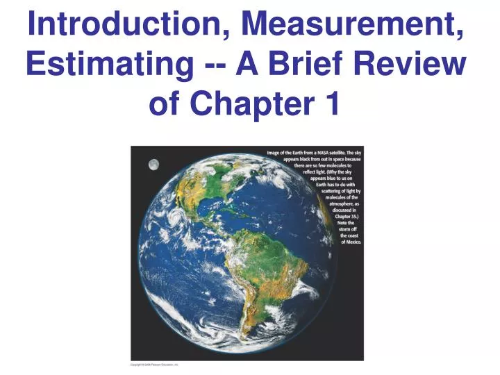 Ppt Introduction Measurement Estimating A Brief Review Of Chapter 1 Powerpoint