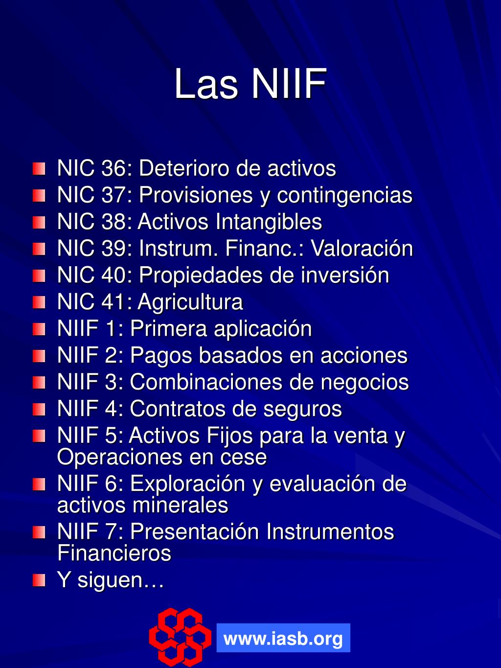 PPT - LAS NIIF: Normas Internacionales de Información Financiera ...
