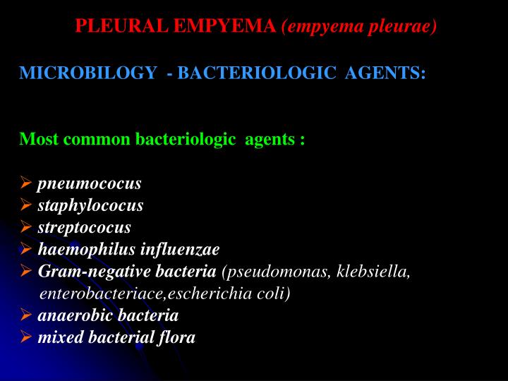 PPT - PLEURAL EMPYEMA PowerPoint Presentation - ID:5735694