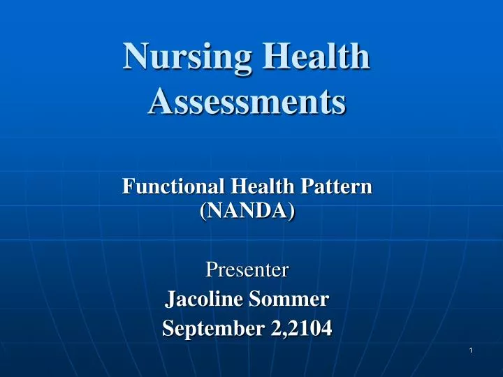 PPT - Nursing Health Assessments PowerPoint Presentation, free download ...