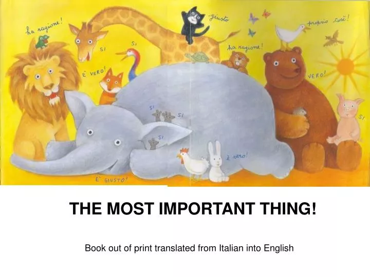 PPT - THE MOST IMPORTANT THING! PowerPoint Presentation, free download ...