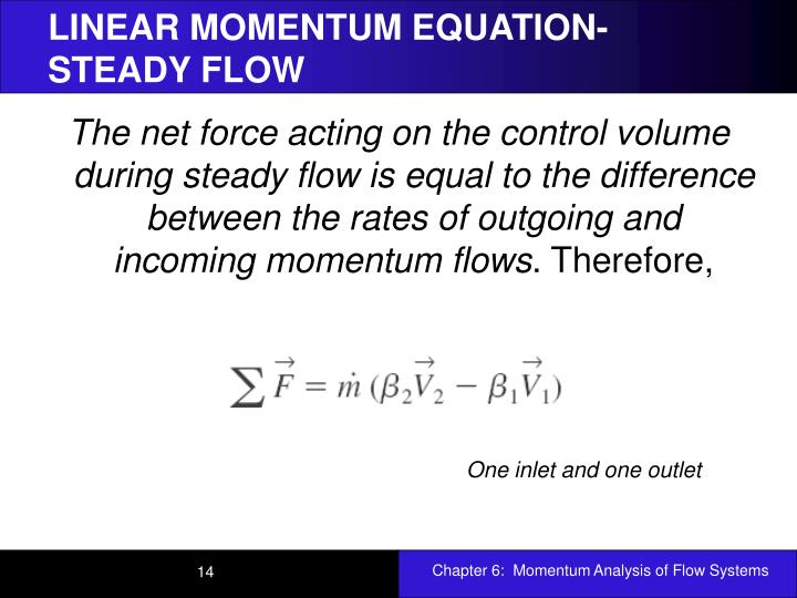 PPT - Chapter 6: Momentum Analysis of Flow Systems PowerPoint ...