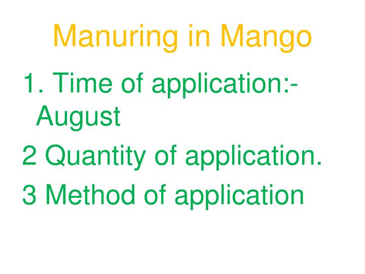 PPT - MANGO PRODUCTION TECHNOLOGY PowerPoint Presentation - ID:5737579