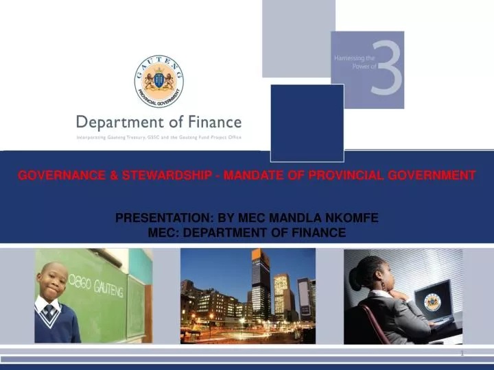 PPT - PRESENTATION: BY MEC MANDLA NKOMFE MEC: DEPARTMENT OF FINANCE ...