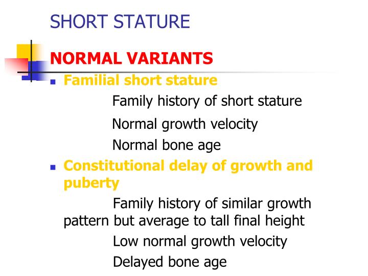 PPT - Approach to the child with short stature PowerPoint Presentation ...