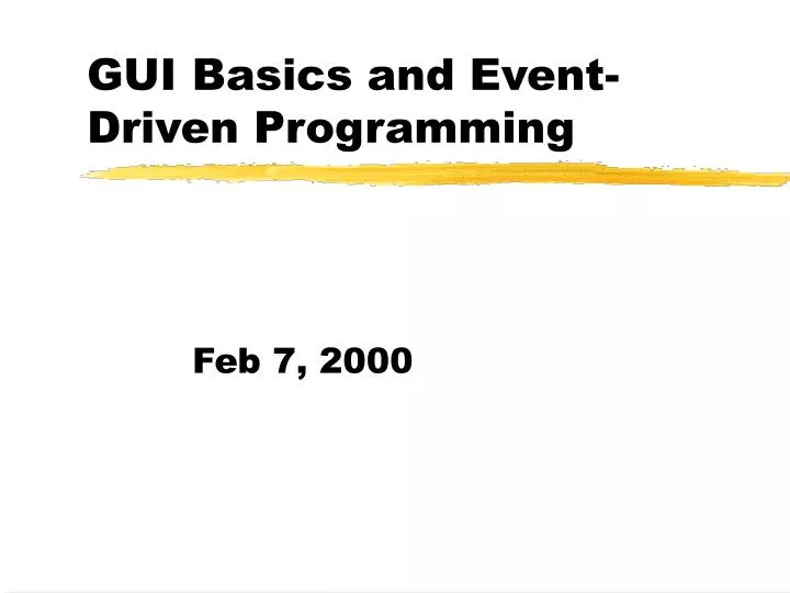 PPT - GUI Basics and Event-Driven Programming PowerPoint Presentation ...