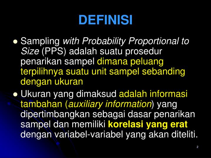 PPT - PROBABILITY PROPORTIONAL TO SIZE (PPS) SAMPLING PowerPoint ...